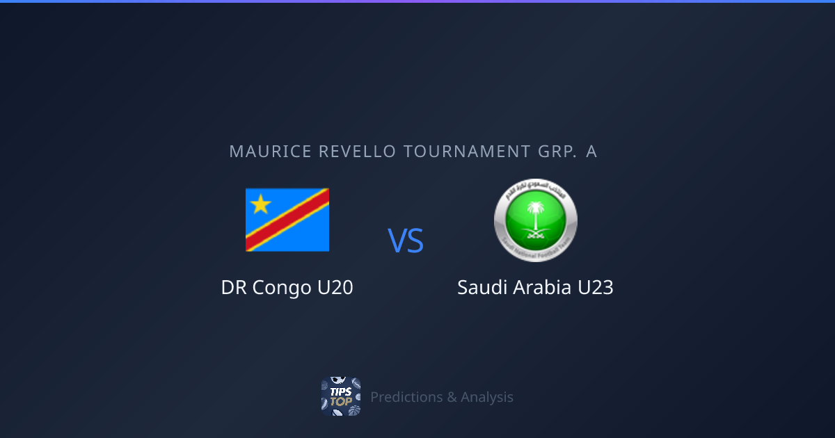 Prediction DR Congo U20 vs Saudi Arabia U23 - 10 June 2026