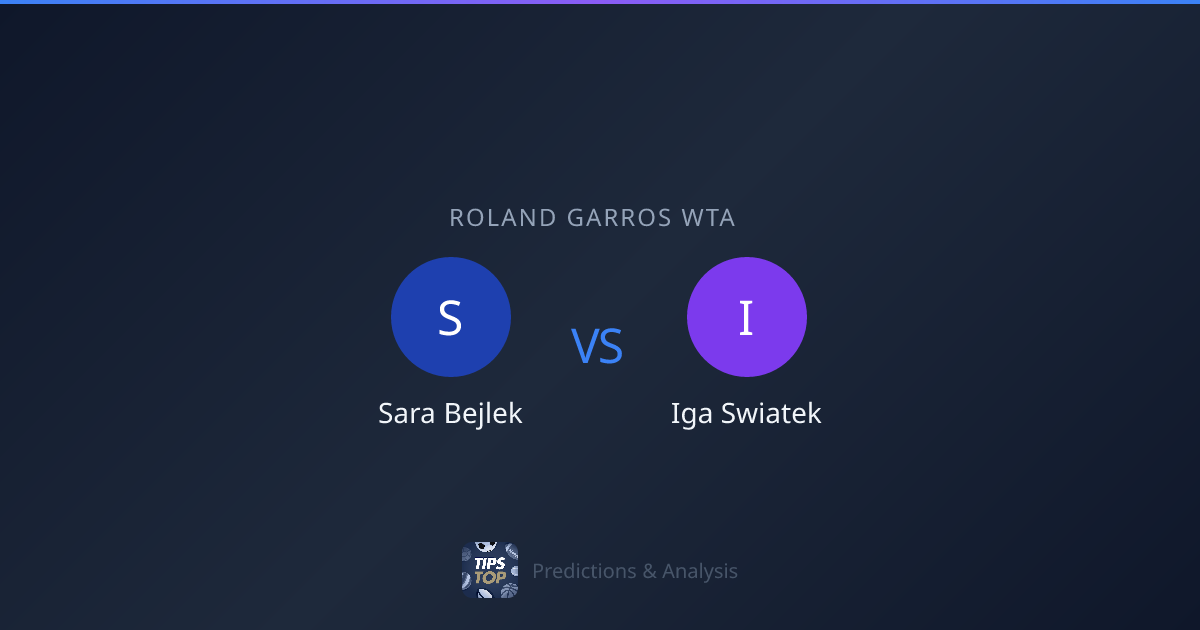 Prediction Sara Bejlek vs Iga Swiatek - 27 May 2026