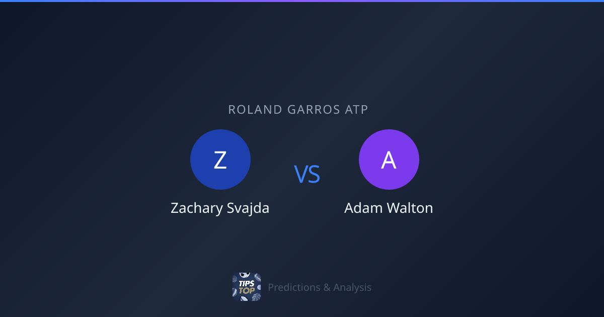 Prediction Zachary Svajda vs Adam Walton - 28 May 2026