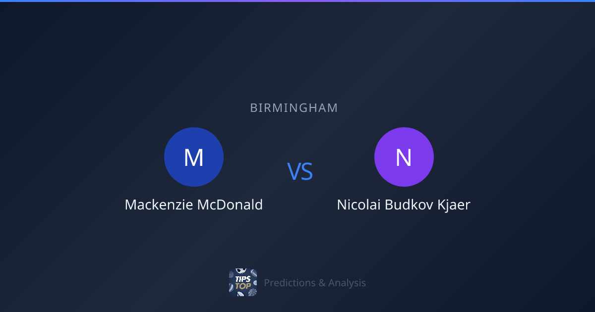 Prediction Mackenzie McDonald vs Nicolai Budkov Kjaer - 2 June 2026