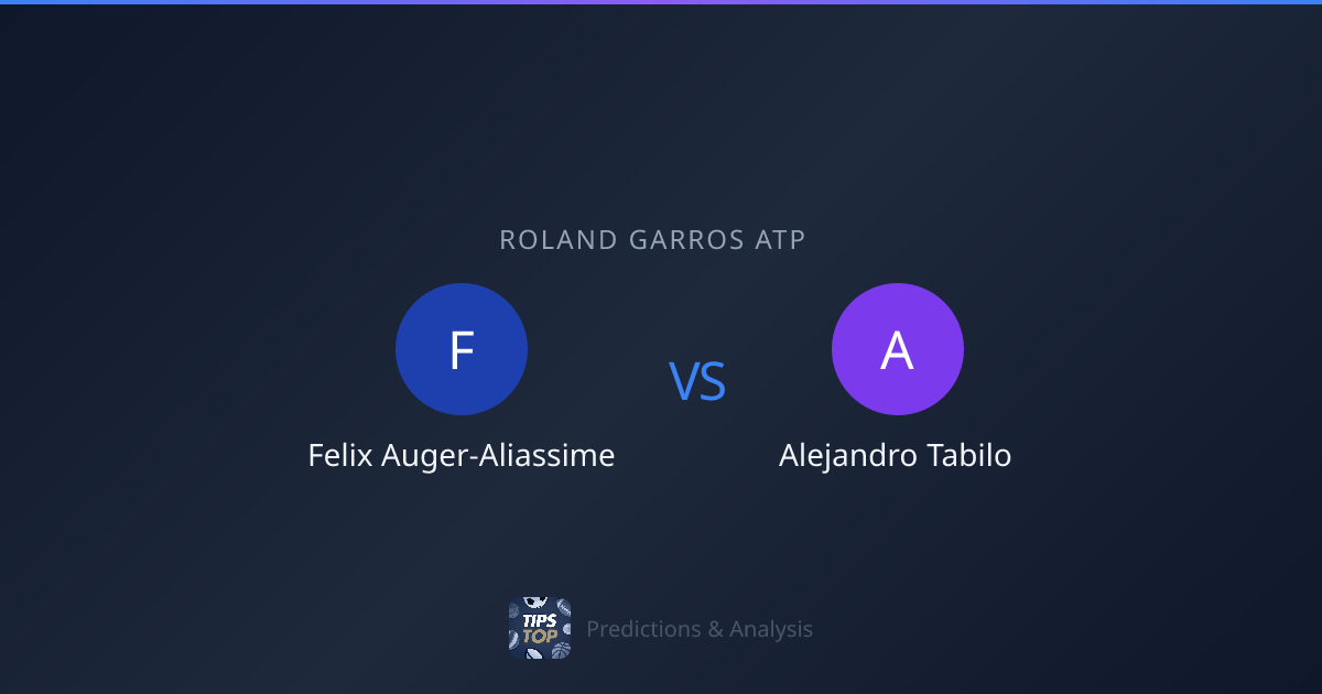 Prediction Felix Auger-Aliassime vs Alejandro Tabilo - 1 June 2026