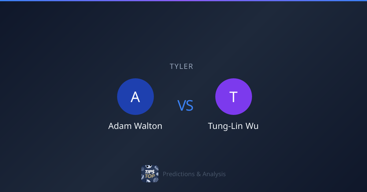 Prediction Adam Walton vs Tung-Lin Wu - Tyler - 1 June 2026