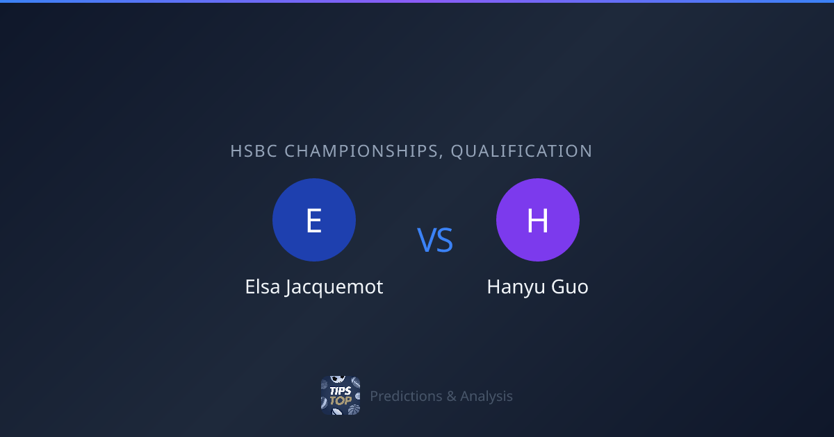 Prediction Elsa Jacquemot vs Hanyu Guo - 7 June 2026