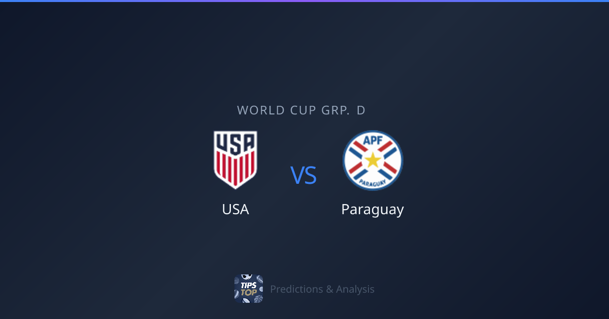 Pronóstico USA vs Paraguay - 13 de junio de 2026