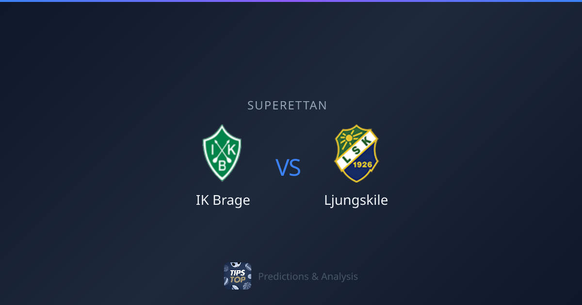 Pronostic IK Brage vs Ljungskile - Superettan - 9 juin 2026