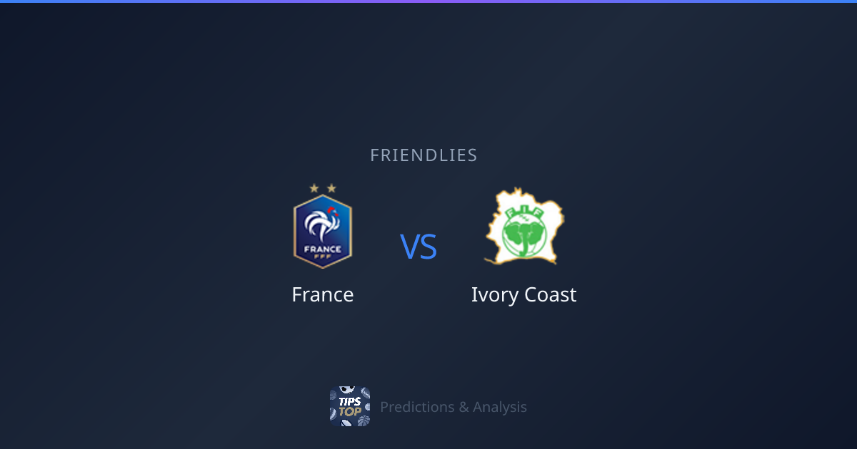 Pronostic France vs Ivory Coast - Friendlies - 4 juin 2026