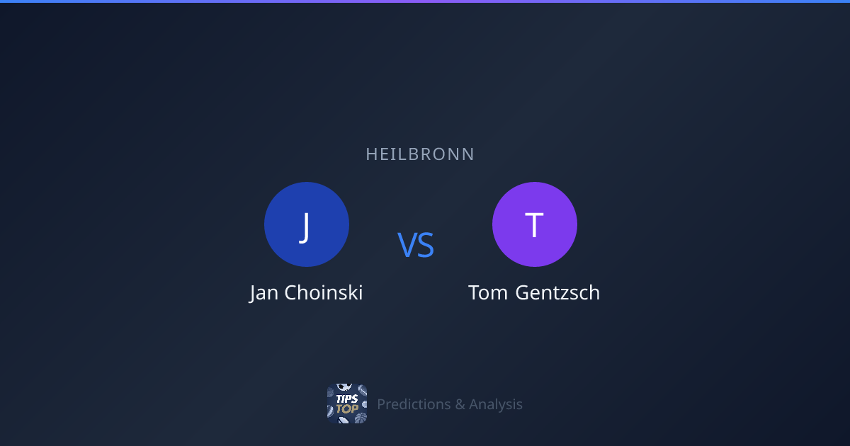 Pronostic Jan Choinski vs Tom Gentzsch - 2 juin 2026